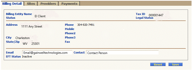 How Do I Enter or Update Billing Entity Detail Information